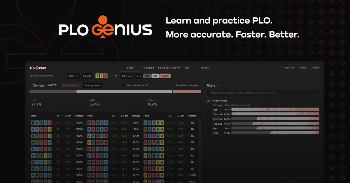 PLO Genius. A modern Pot Limit Omaha Solver.